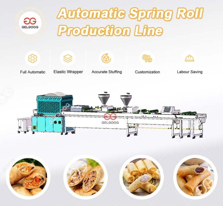 Fully Automatic Spring Roll Production Line 9cm Length